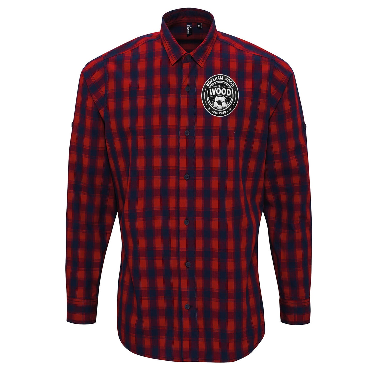 Boreham Wood Football Check Long Sleeve Shirt | Buy Football Shirts ...