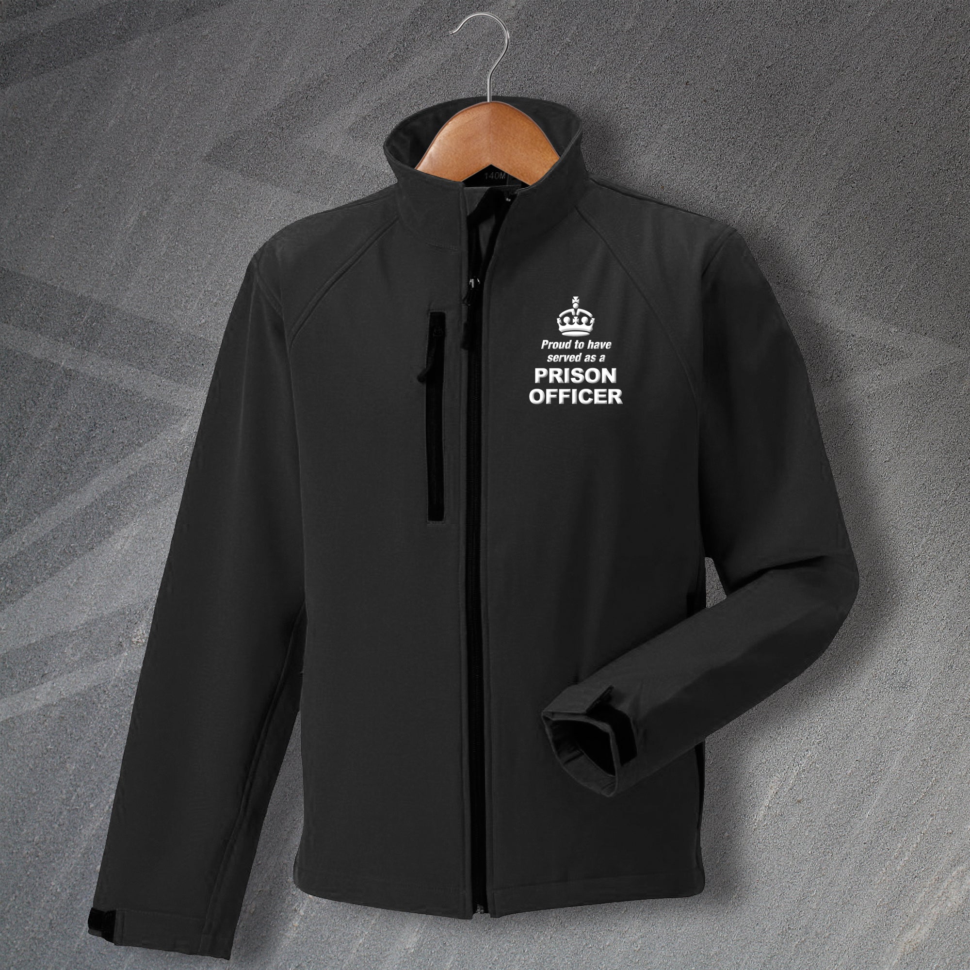 Prison Officer Softshell Jacket | Embroidered Prison Service Coats ...