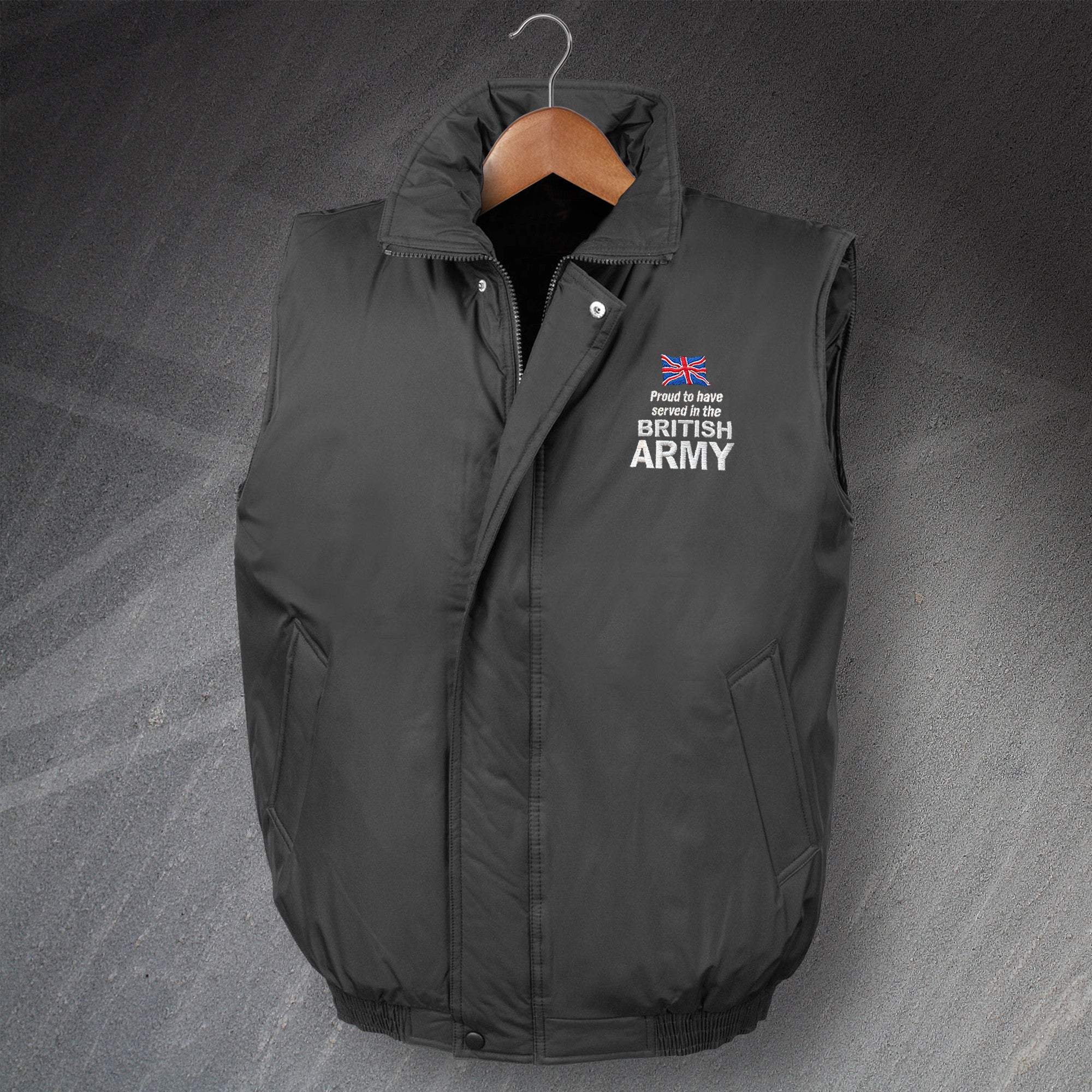 British Army Bodywarmer | Embroidered British Army Padded Gilets ...
